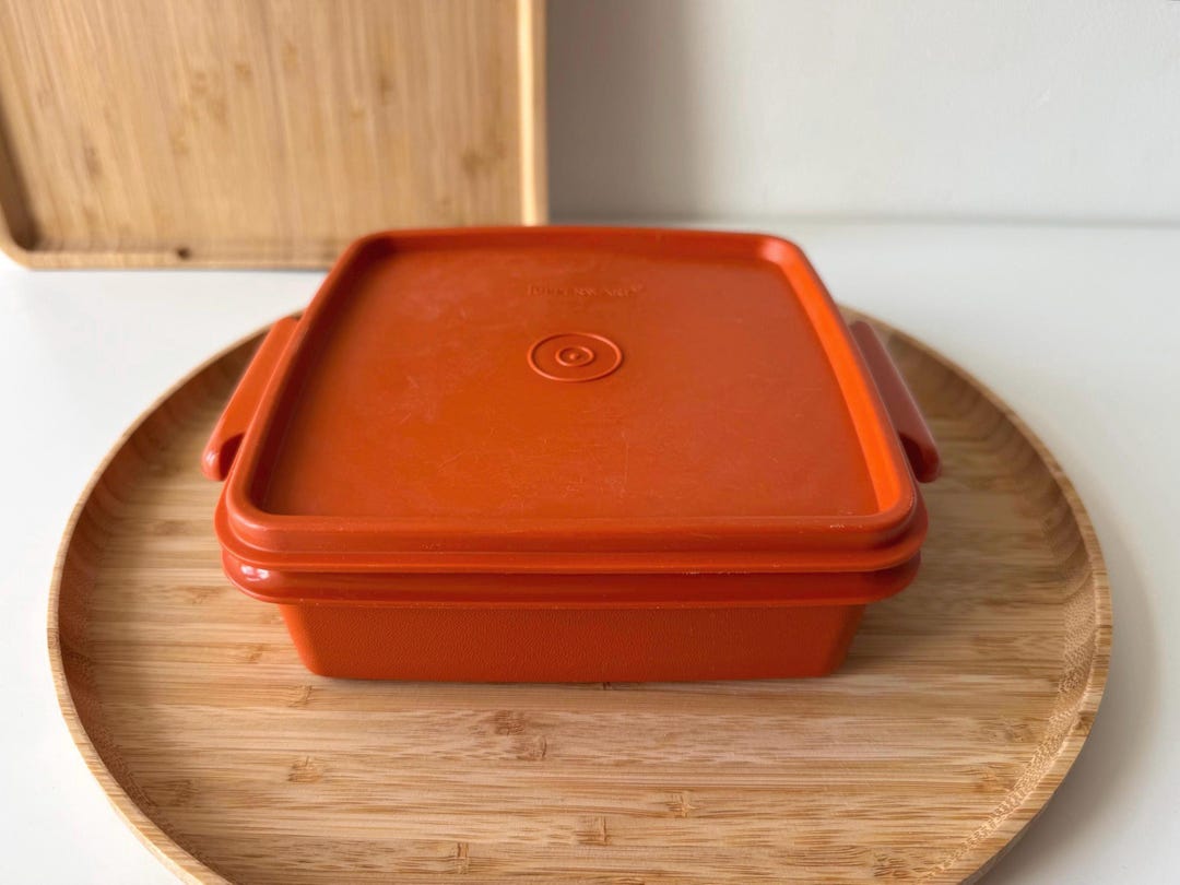 Tupperware Vintage Bread Box Square Away - Etsy