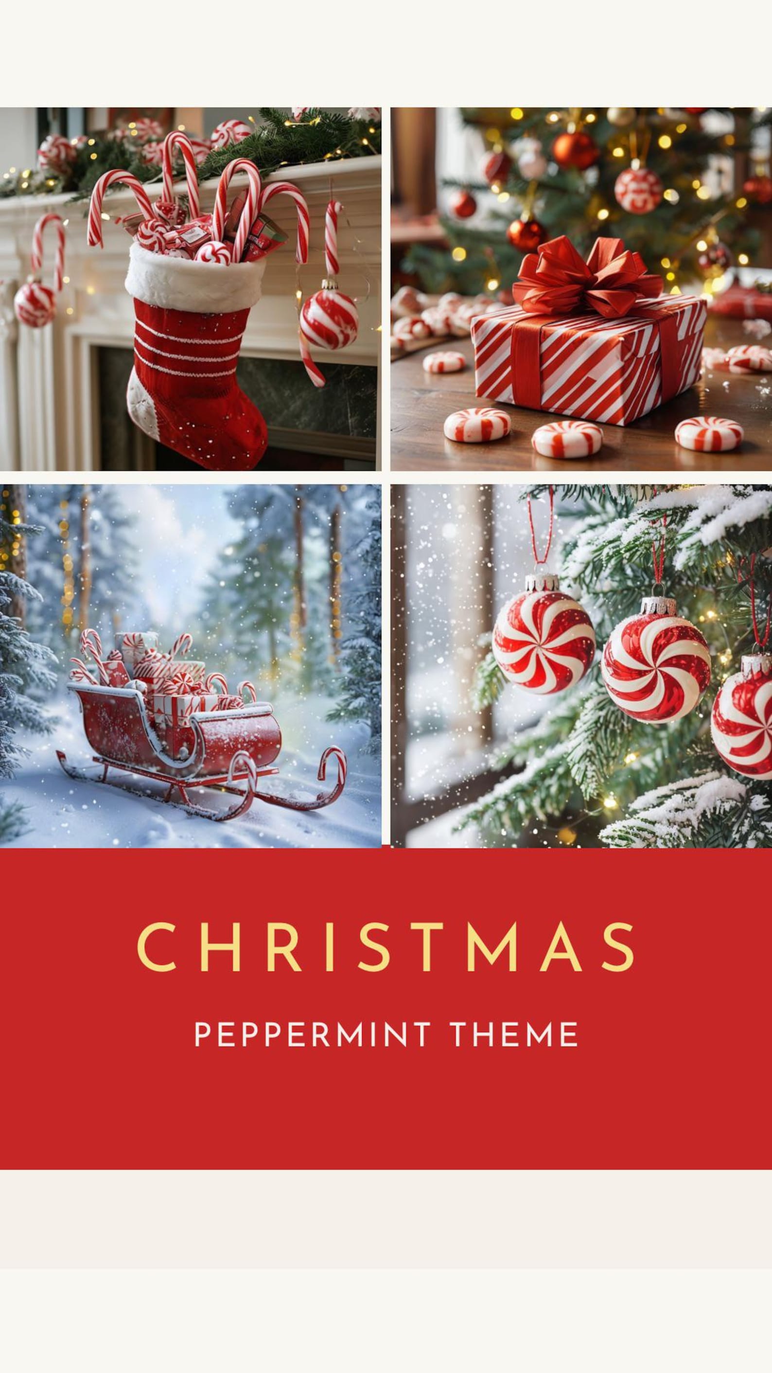Peppermint Themed Christmas Stock Photos Festive Red & White Holiday ...