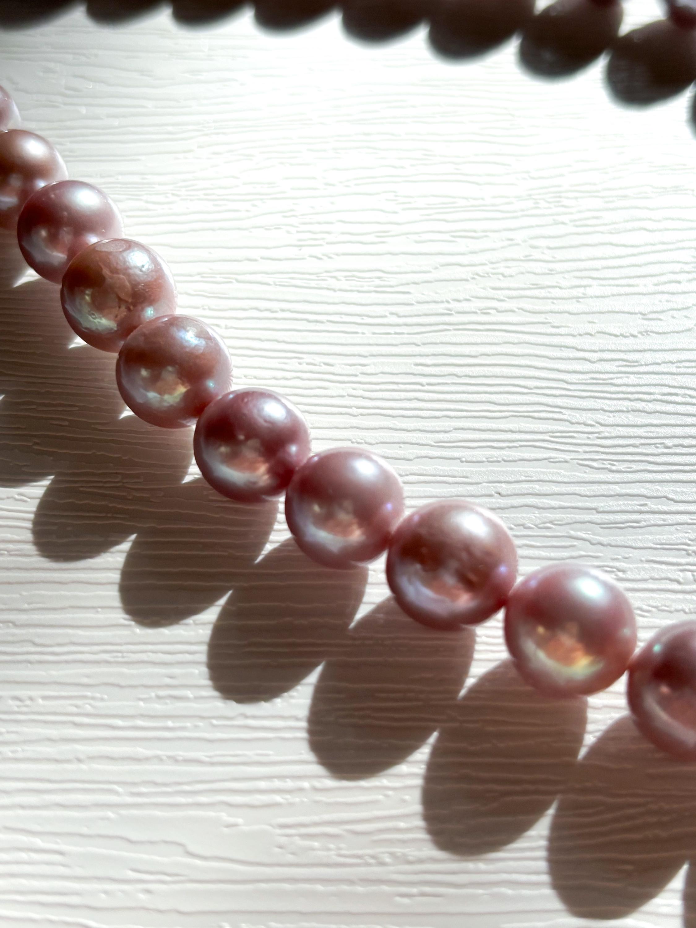 Lavender Dream – Matte Purple Edison Pearl Necklace Everyday Elegance ...