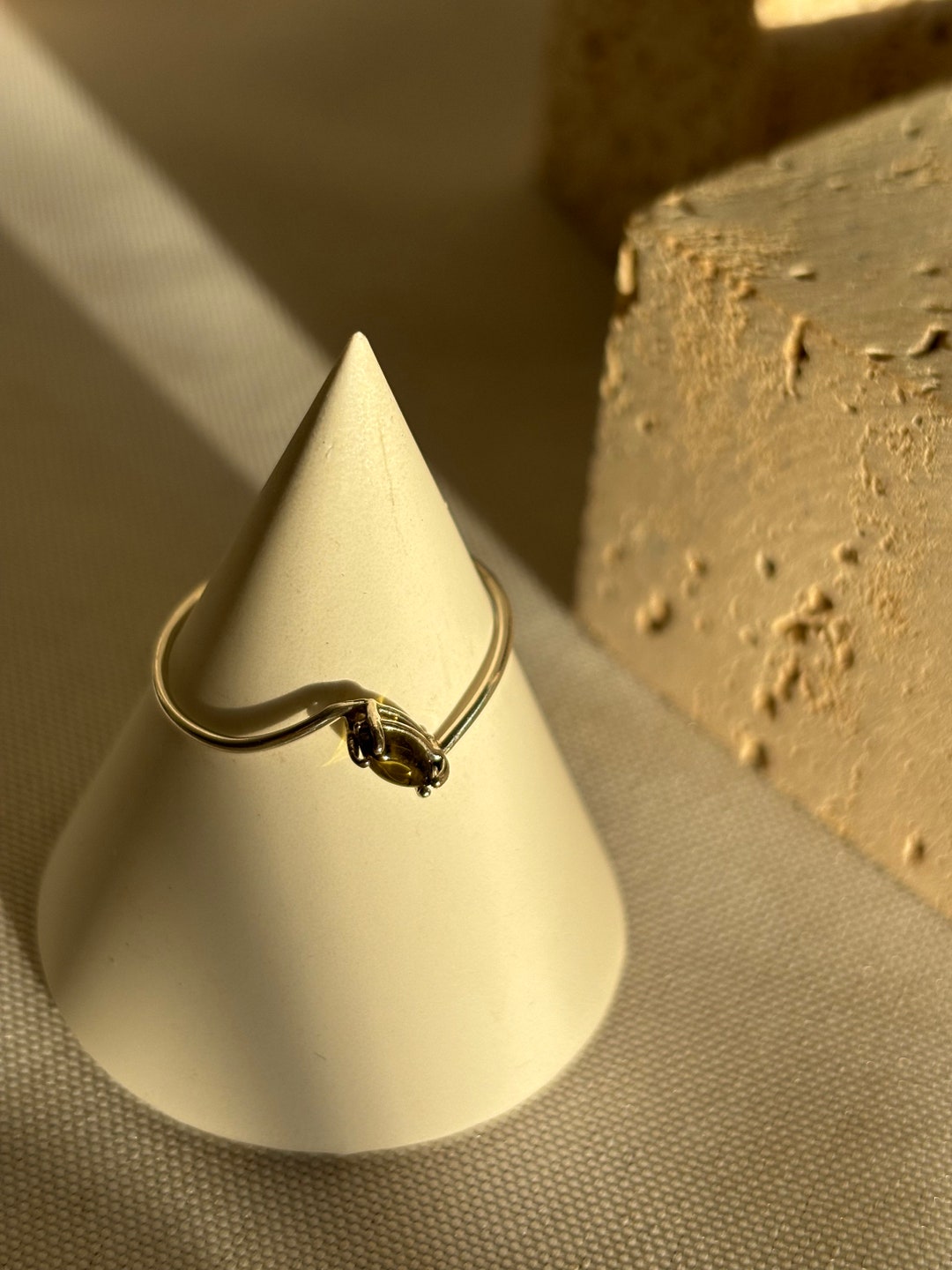 Elegant Marquise Olive Green Peridot Ring 925 Sterling Silver - Etsy