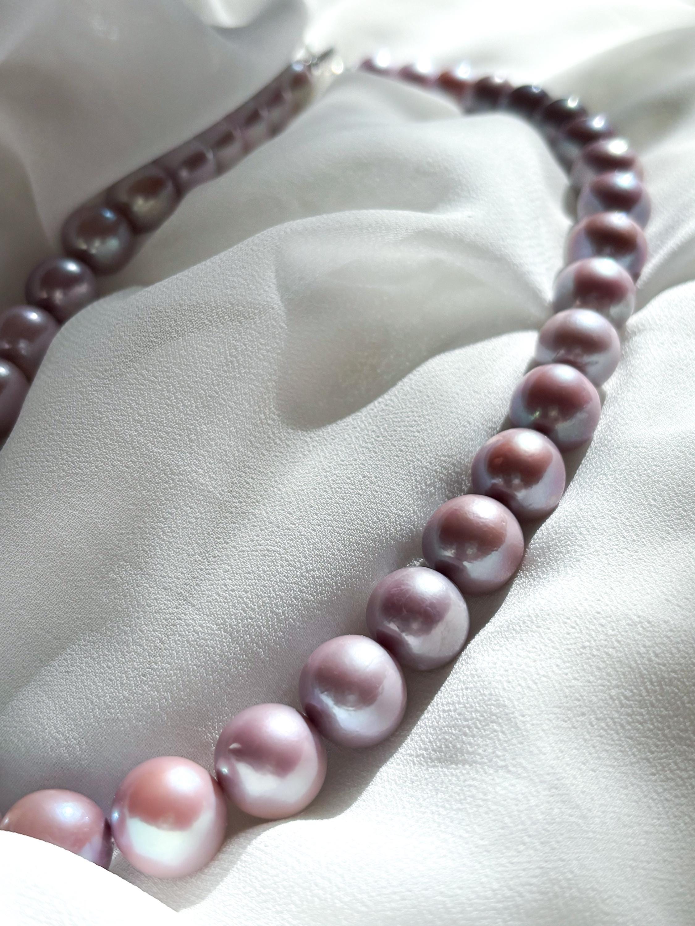 Lavender Dream – Matte Purple Edison Pearl Necklace Everyday Elegance ...