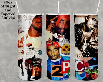 Tupac Shakur Tumbler 20 Oz Skinny, King Ring, Tumbler Sublimation ...