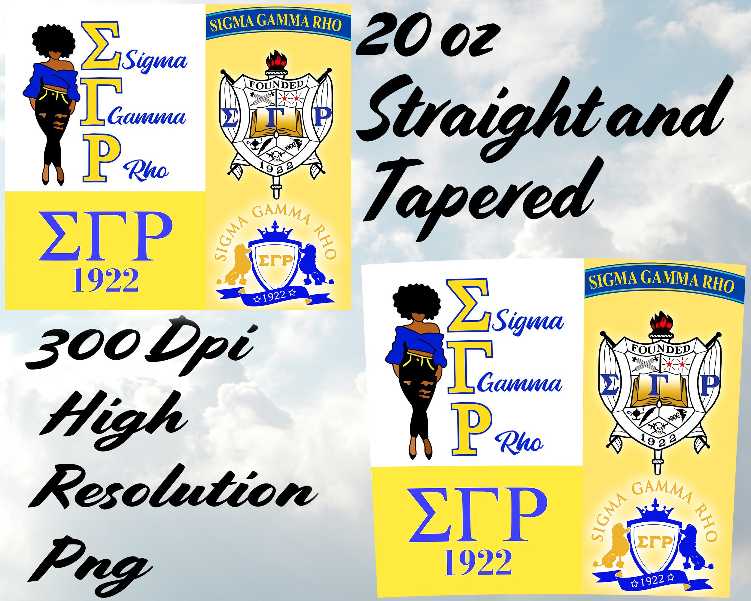 Sigma Gamma Rho Tumbler 20 Oz Skinny Stitch Tumbler Sublimation Designs ...