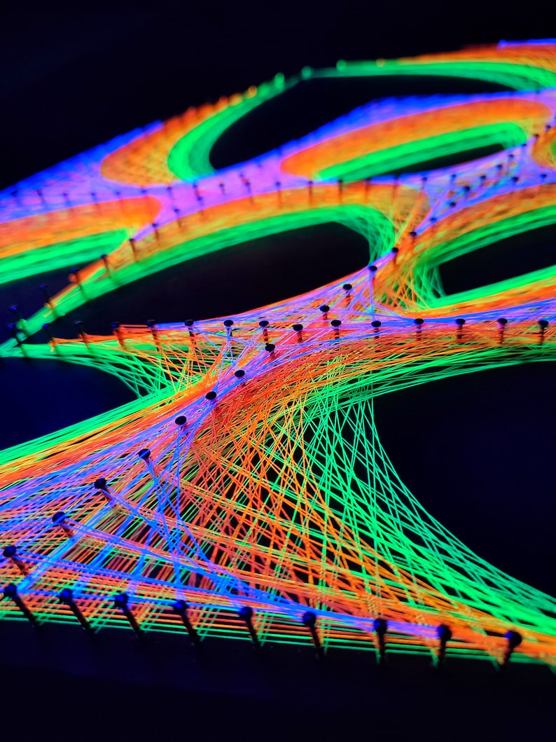 Fractal Dimensions - String Art, Sacred Geometry, Psychedelic, Wall Art ...