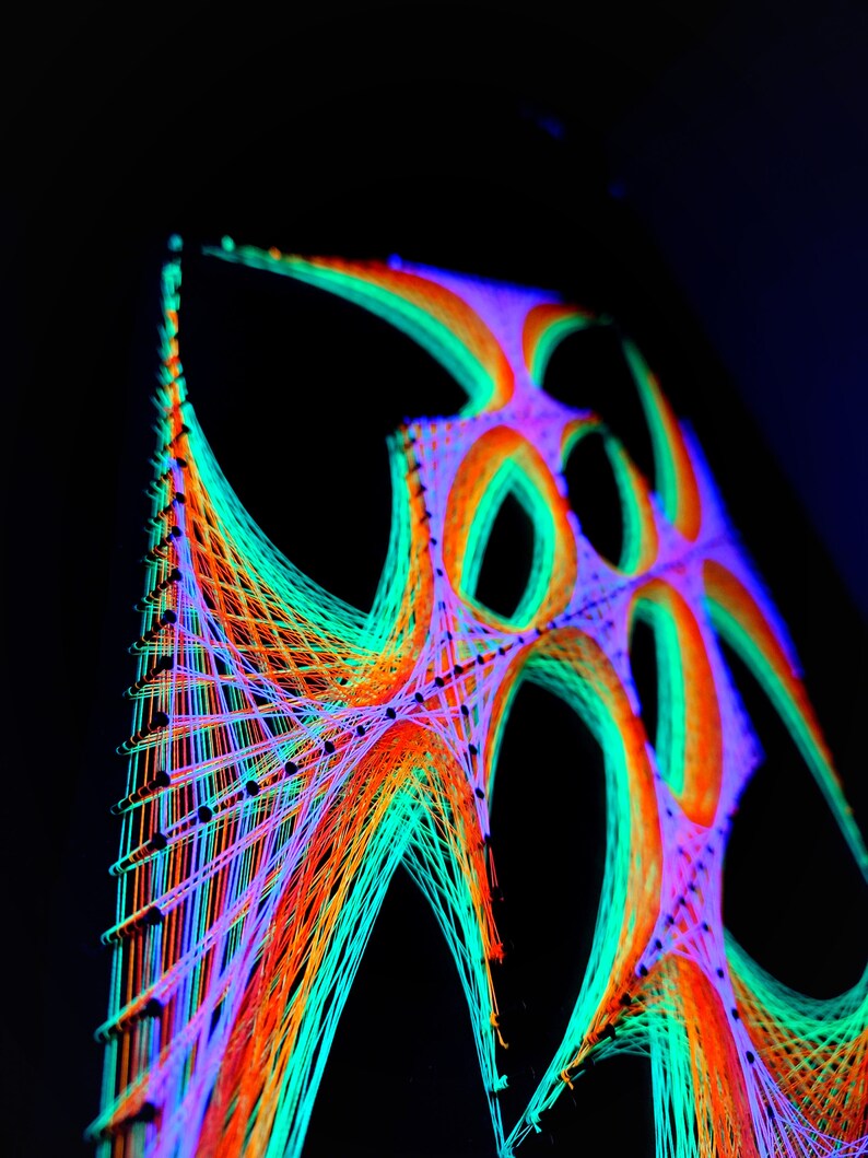 Fractal Dimensions - String Art, Sacred Geometry, Psychedelic, Wall Art ...