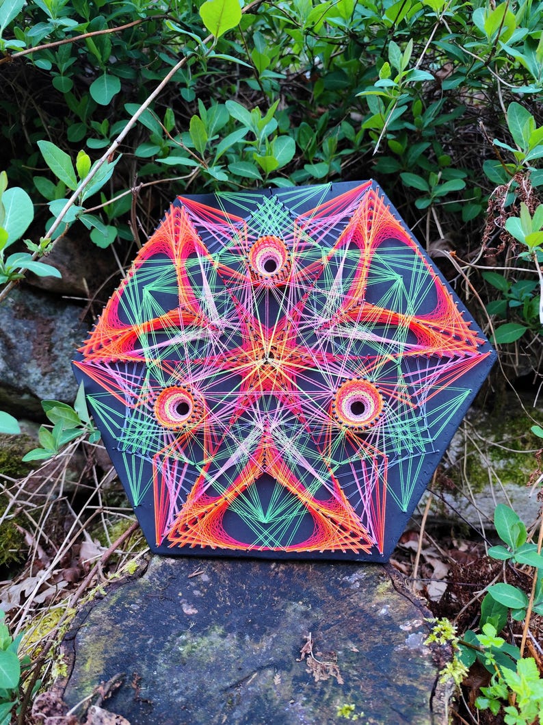 Open Ancient Eyes - String Art, Sacred Geometry, Psychedelic, Wall Art ...