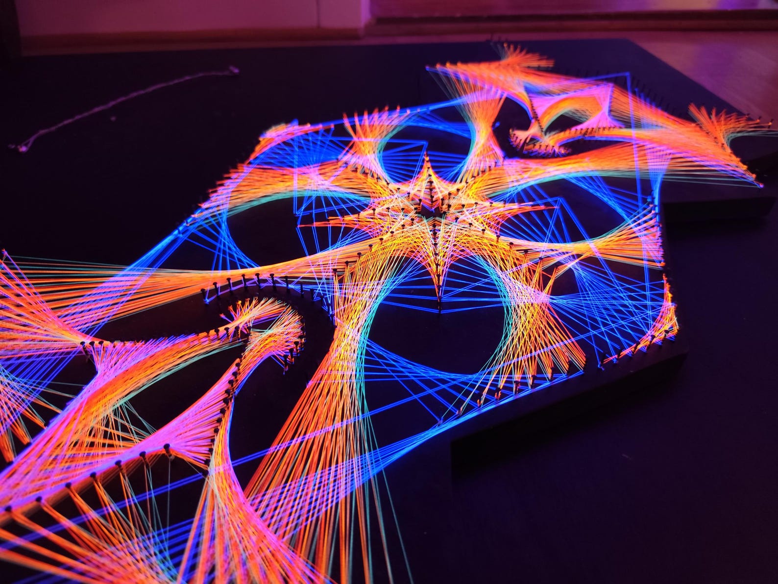 Enchanted Creature Psychedelic String Art, Visionary Art, Sacred ...