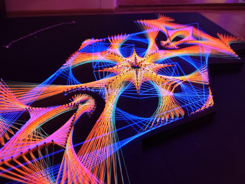 Enchanted Creature Psychedelic String Art, Visionary Art, Sacred ...