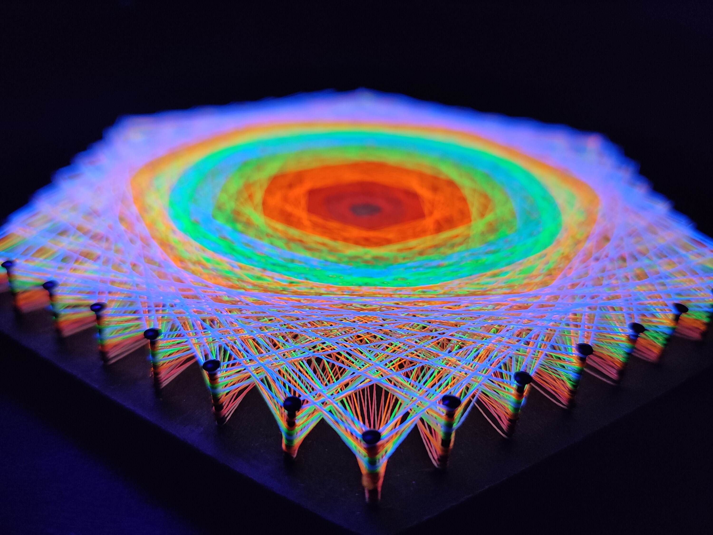 Nirvana - String Art, Sacred Geometry, Psychedelic, Wall Art, Psy Deco ...