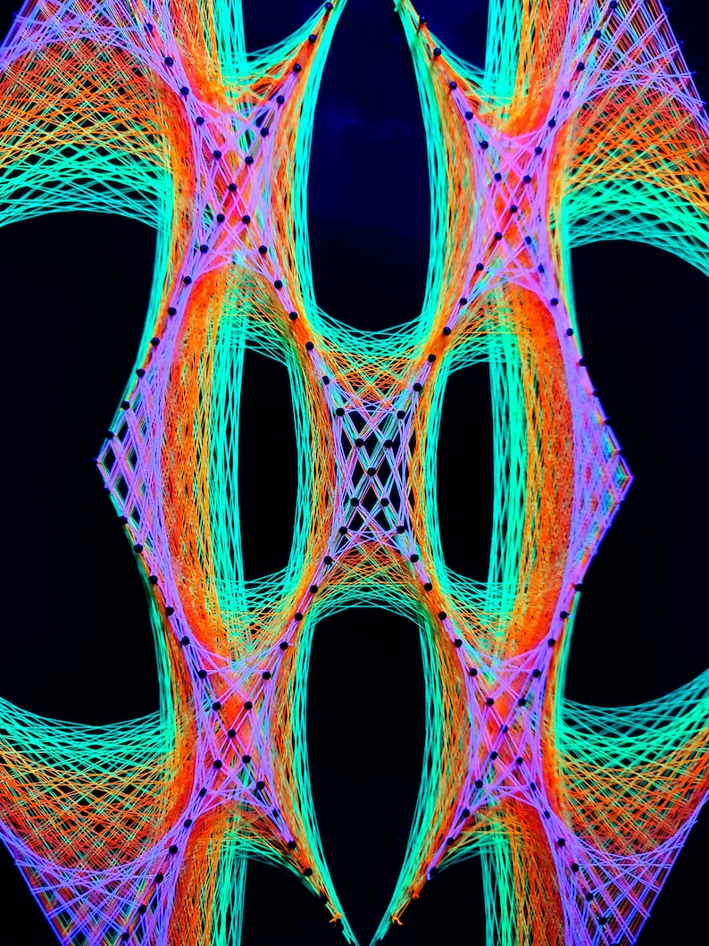 Fractal Dimensions - String Art, Sacred Geometry, Psychedelic, Wall Art ...