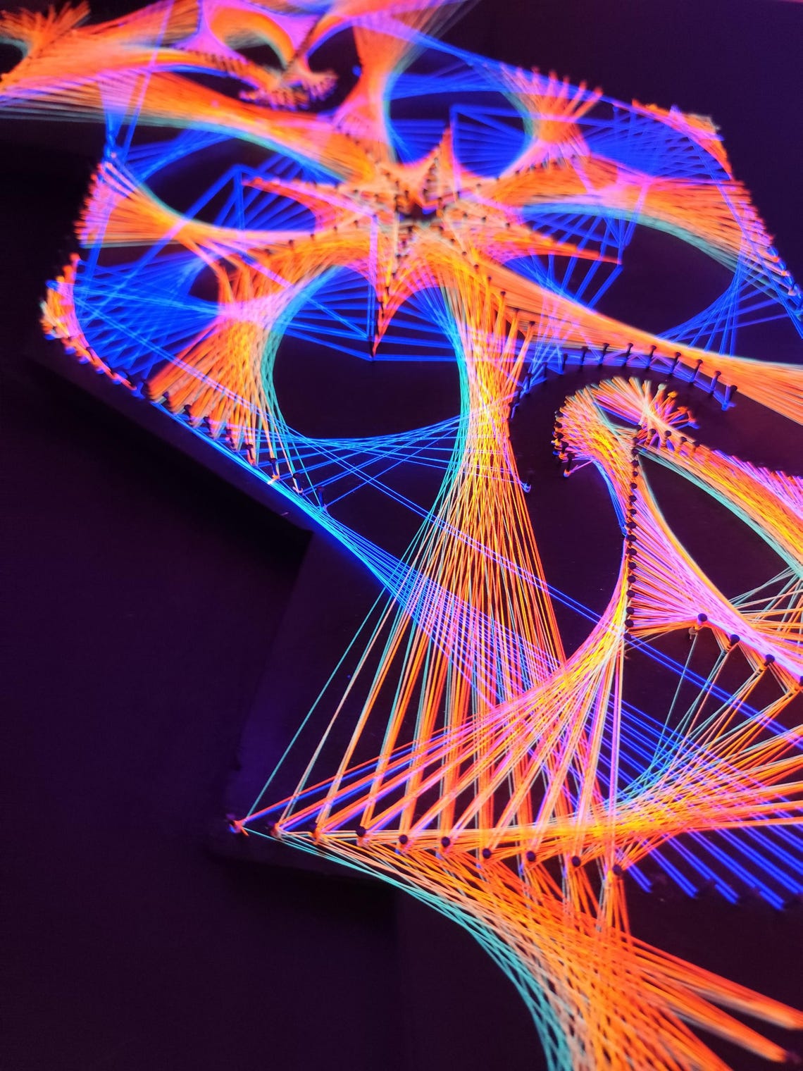 Enchanted Creature Psychedelic String Art, Visionary Art, Sacred ...