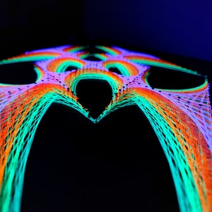 Fractal Dimensions - String Art, Sacred Geometry, Psychedelic, Wall Art ...