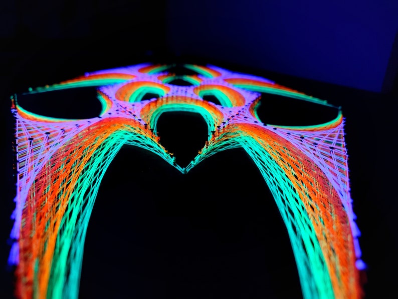 Fractal Dimensions - String Art, Sacred Geometry, Psychedelic, Wall Art ...