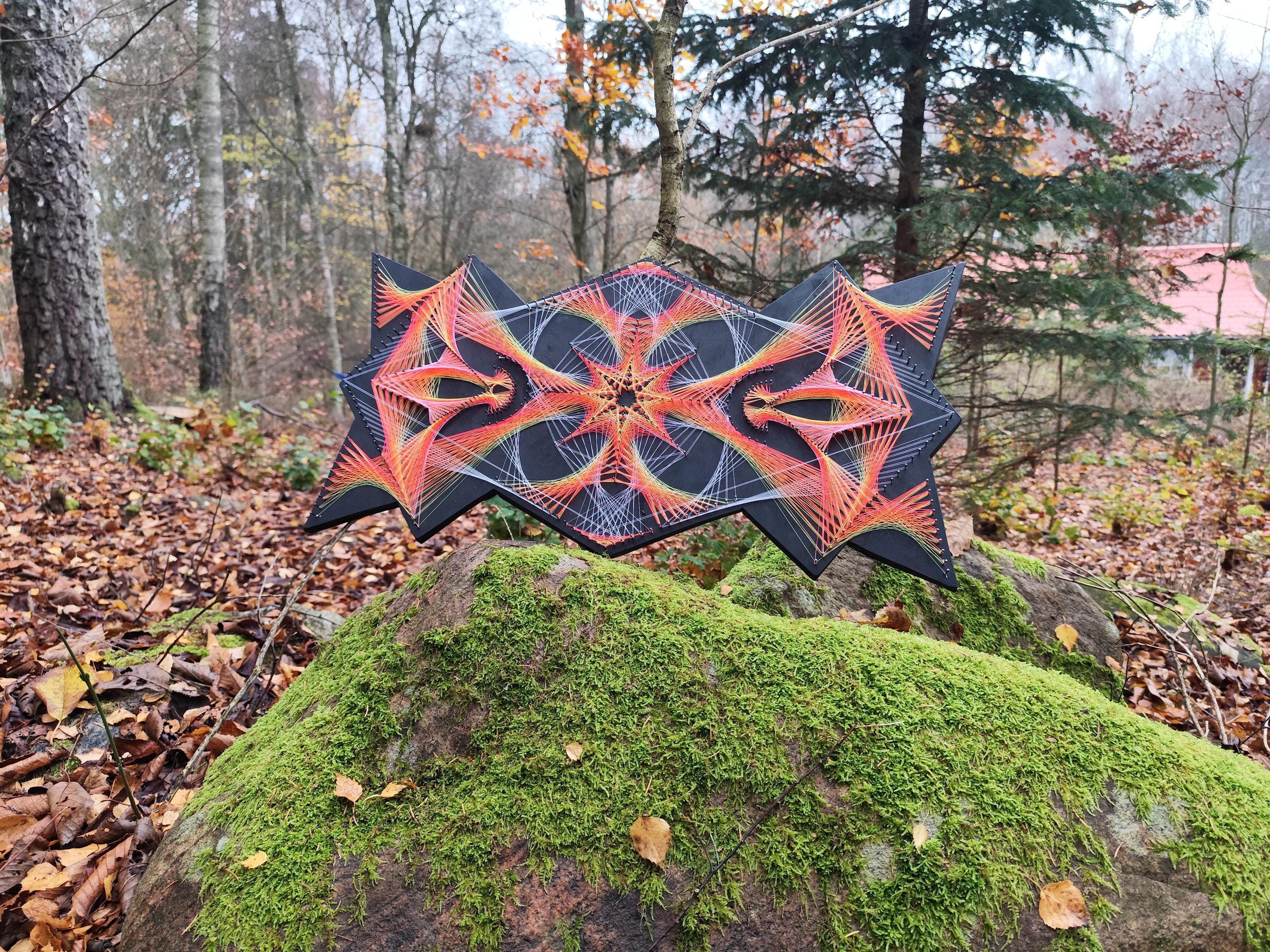 Enchanted Creature Psychedelic String Art, Visionary Art, Sacred ...