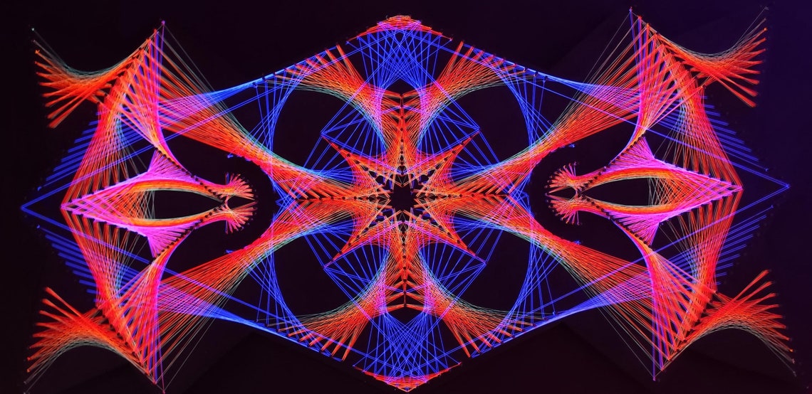 Enchanted Creature Psychedelic String Art, Visionary Art, Sacred ...