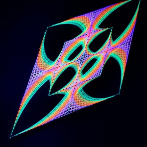 Fractal Dimensions String Art, Sacred Geometry, Psychedelic, Wall Art ...