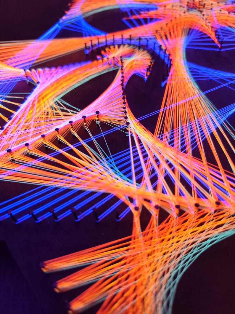 Enchanted Creature Psychedelic String Art, Visionary Art, Sacred ...