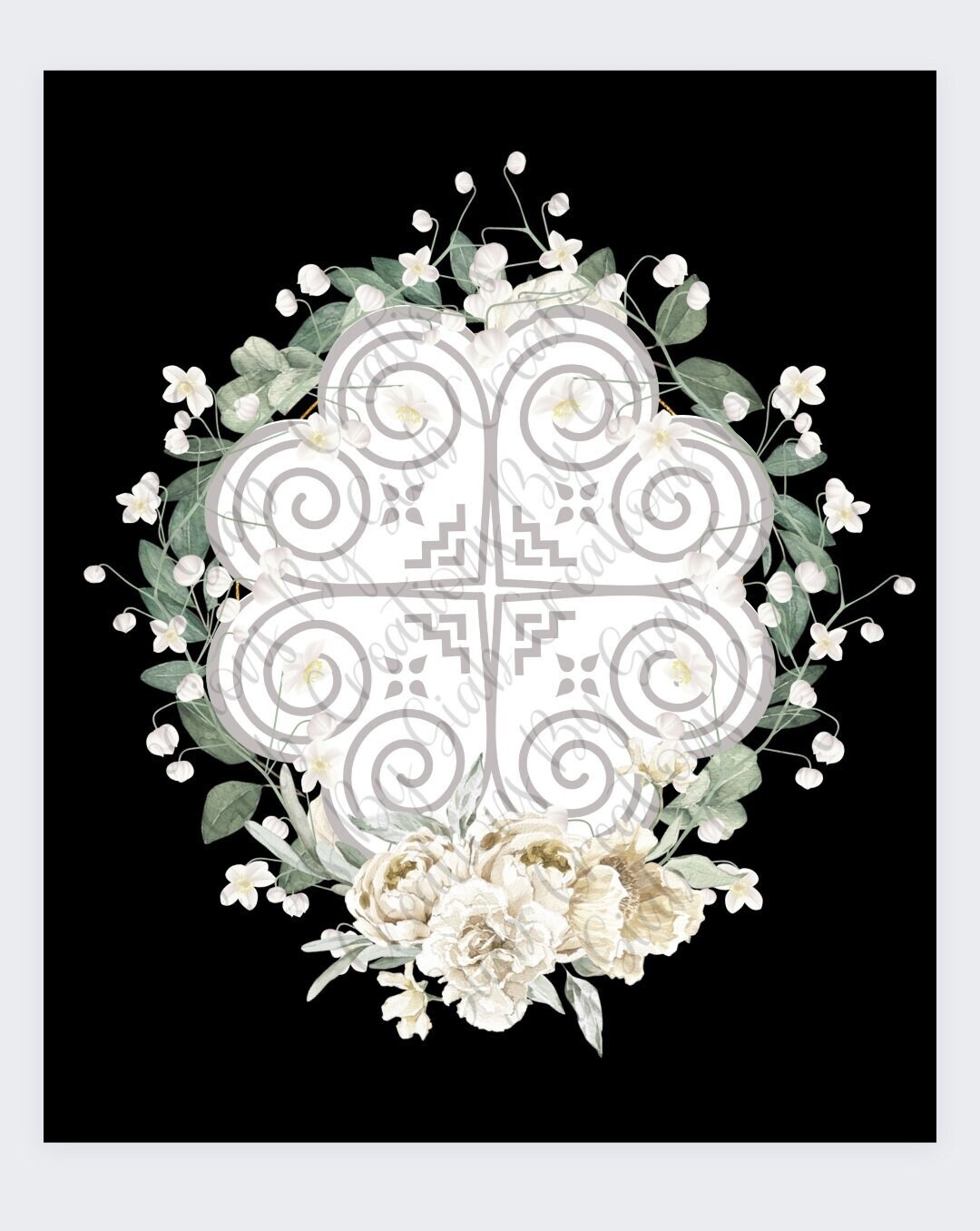 Hmong Inspired PNG Logo DIGITAL File Downloadable Elephant Heart Shape ...