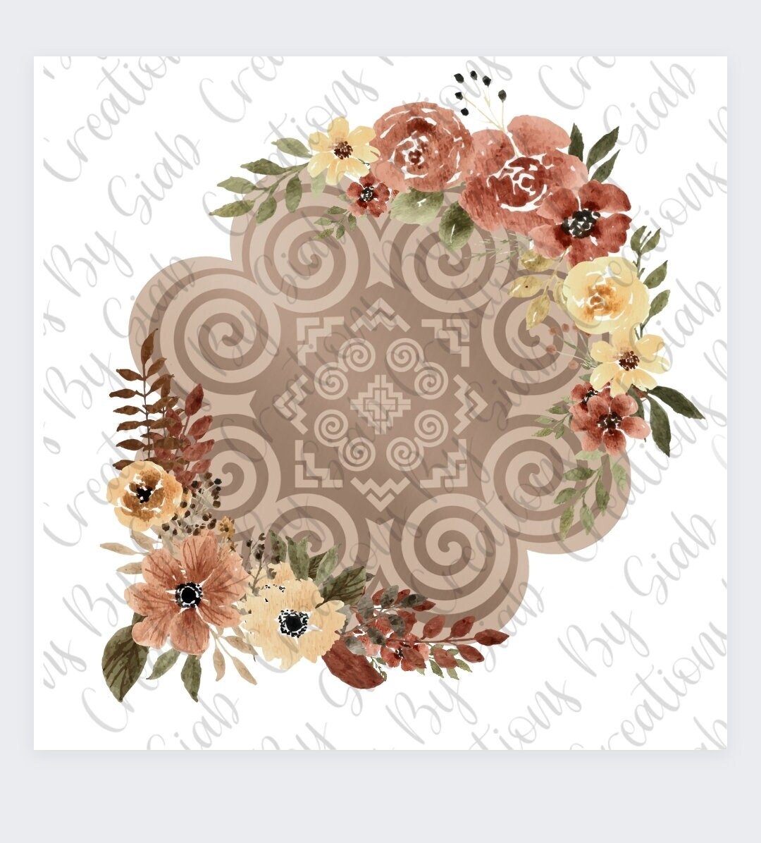 Hmong Inspired PNG Floral Logo DIGITAL File Downloadable Elephant Foot ...