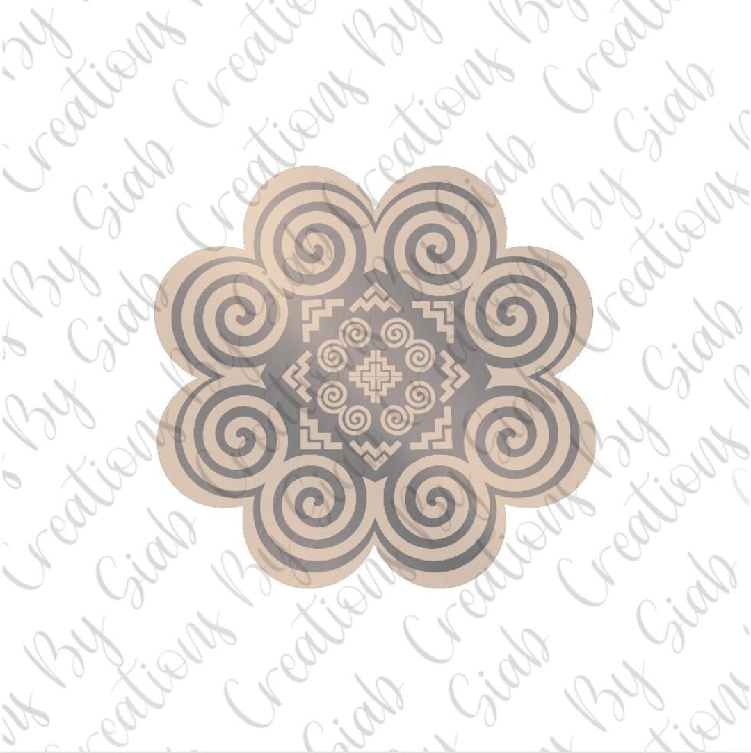Hmong Inspired PNG Floral Logo DIGITAL File Downloadable Elephant Heart ...