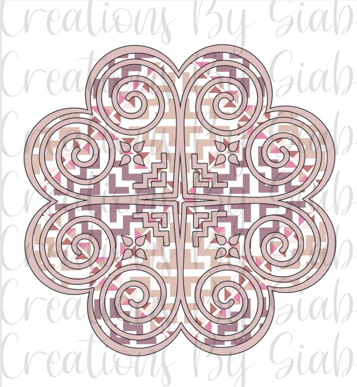 Hmong Inspired PNG Logo DIGITAL File Downloadable Paj Ntaub in Elephant ...