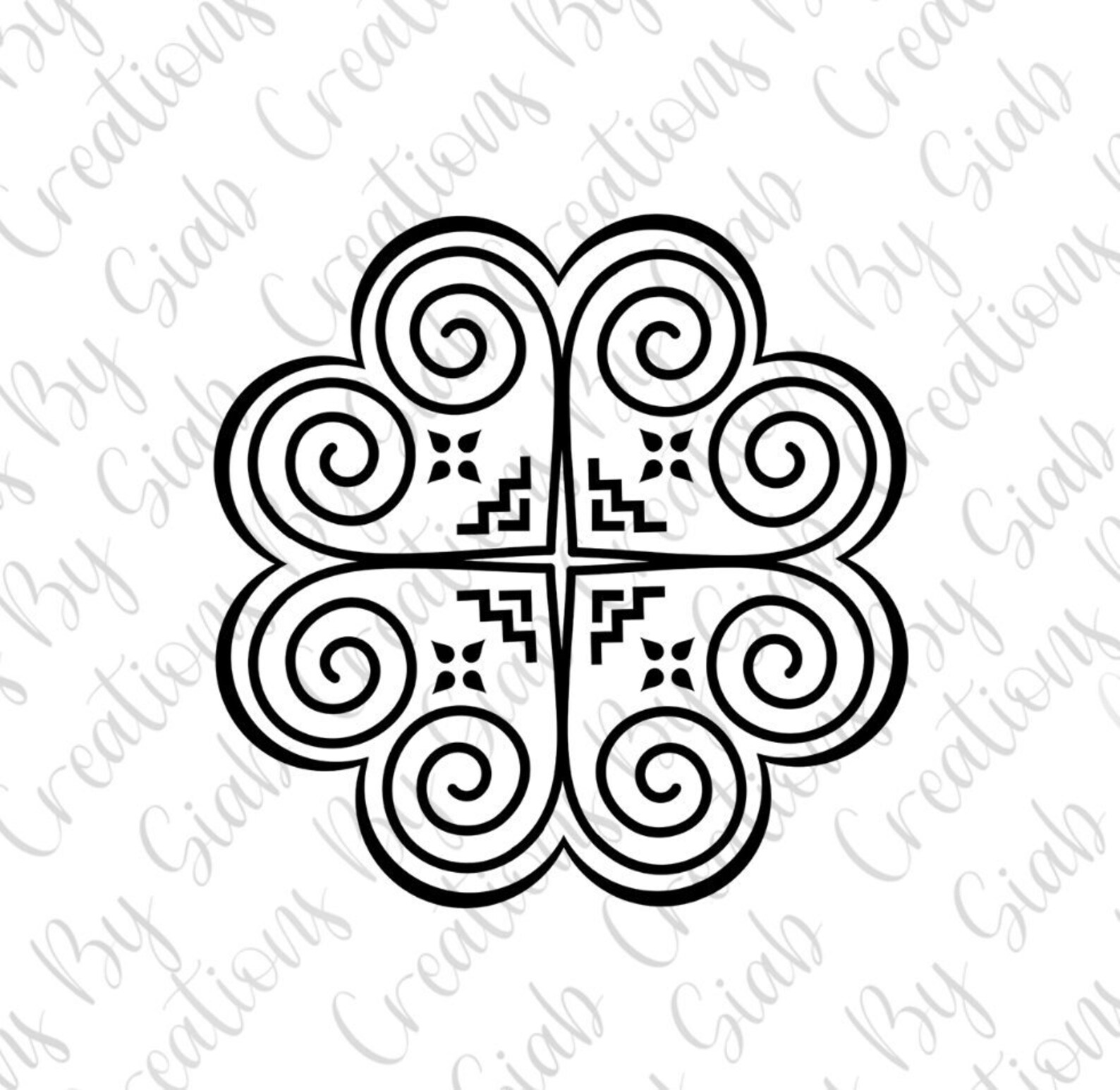 Hmong Inspired PNG Logo DIGITAL File Downloadable Elephant Heart Shape ...