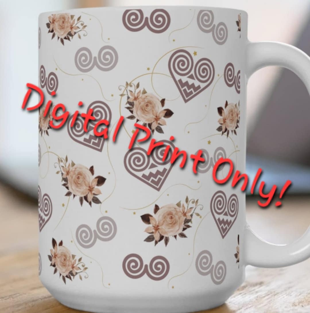 Hmong Inspired PNG Floral Logo DIGITAL File Downloadable Pattern Print ...