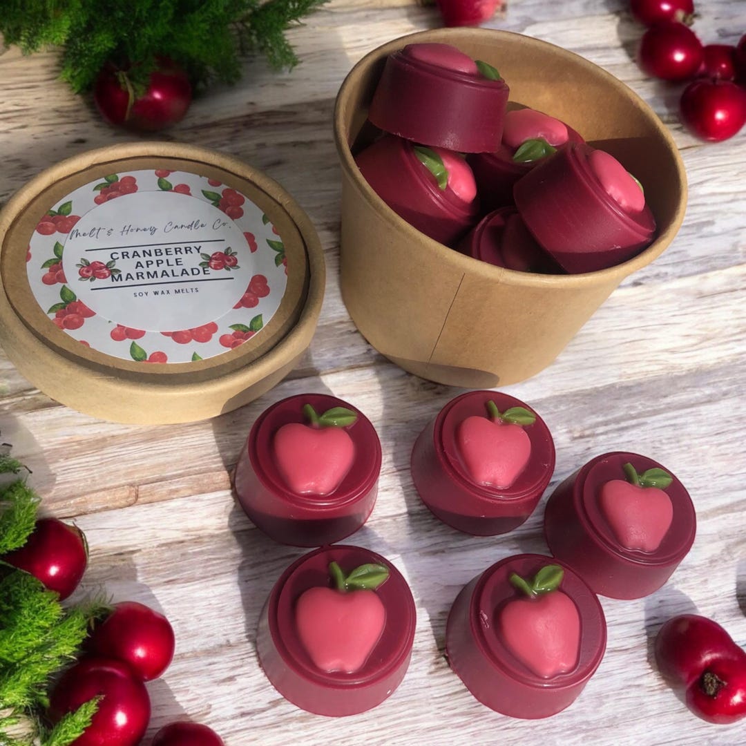 Cranberry Apple Marmalade Soy Wax Melts, Strong Scented Wax Melts, Home ...