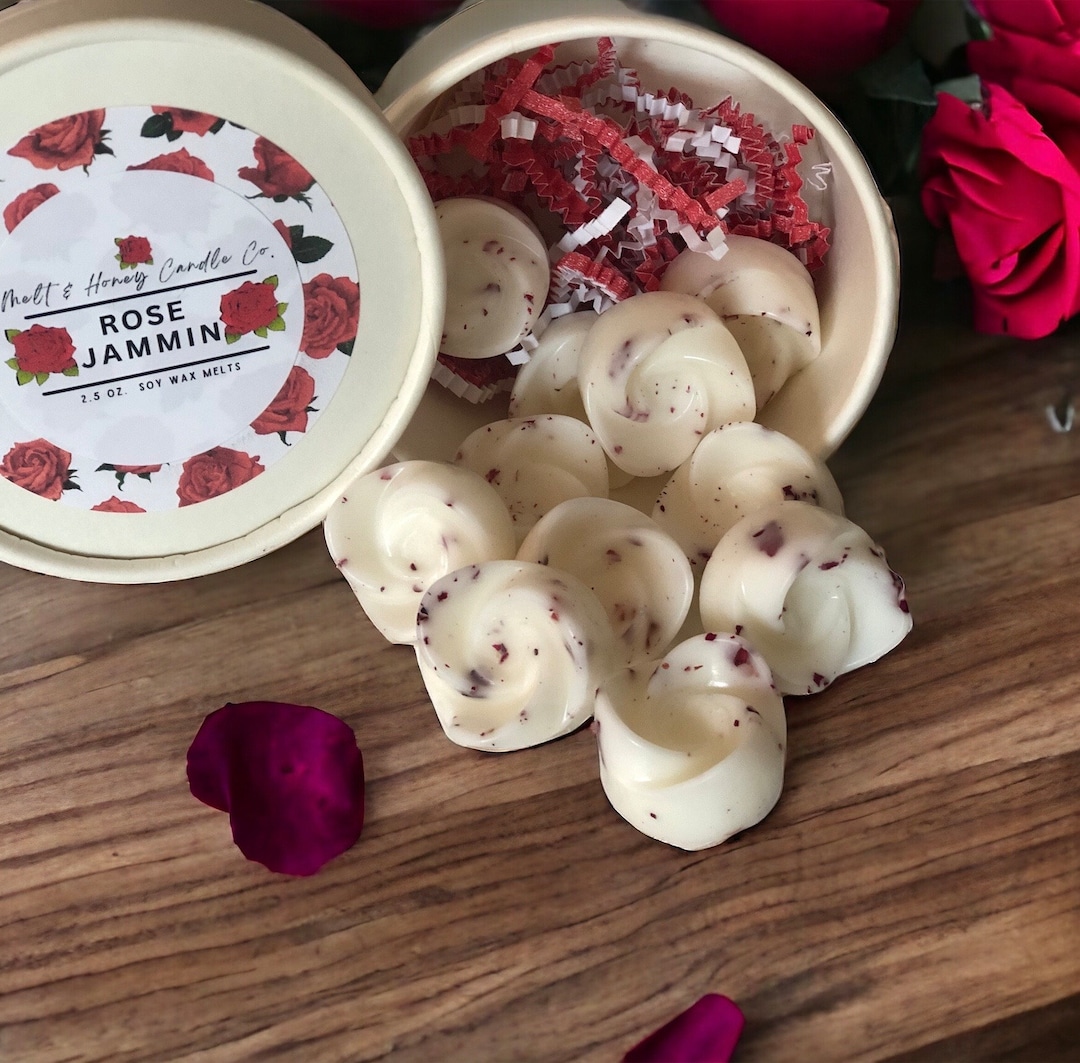 Strong Scented Rose Jammin’ Soy Wax Melts, Valentines Wax Melts, Rose ...