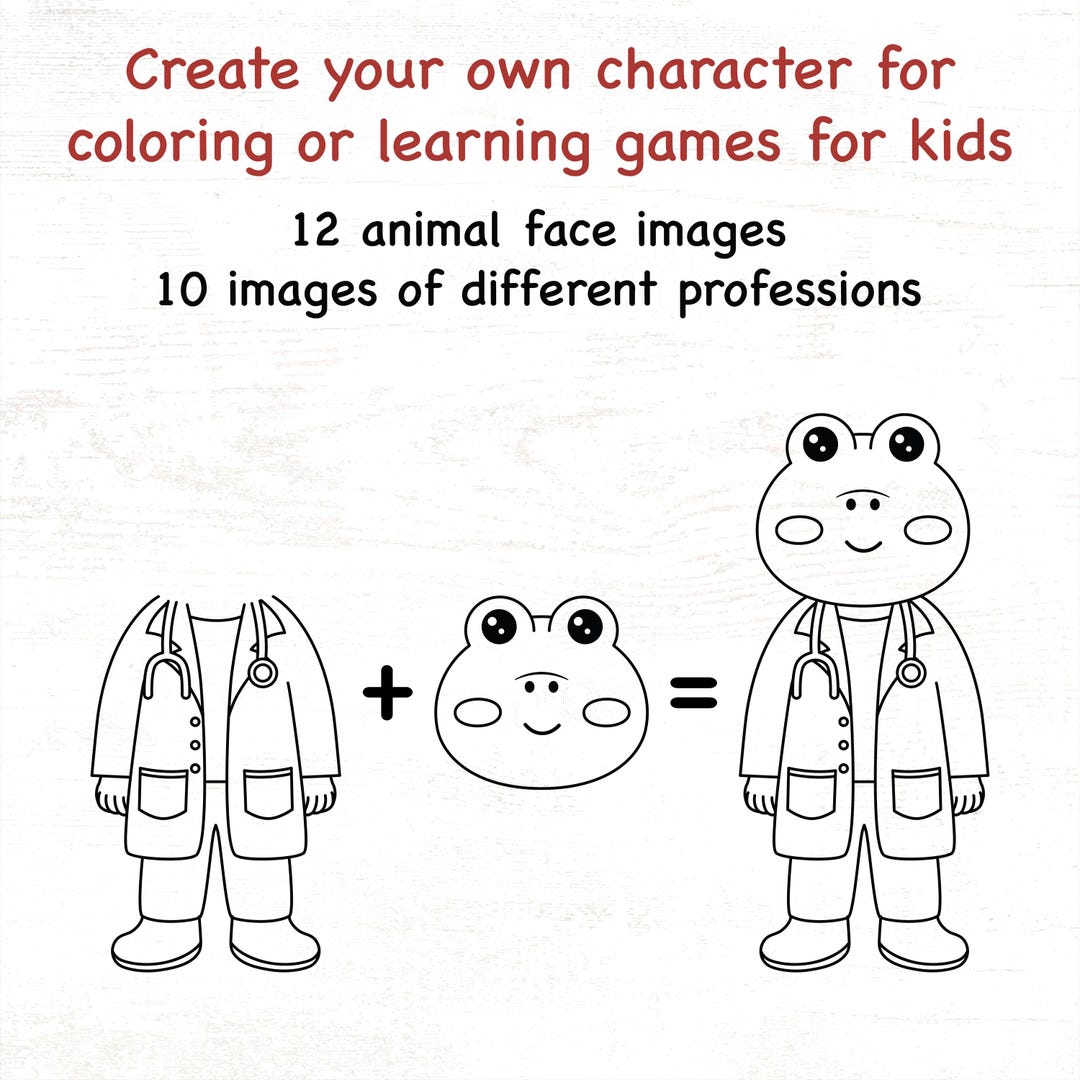 Coloring Page for Kids - Professions, Animals Coloring Pages ...