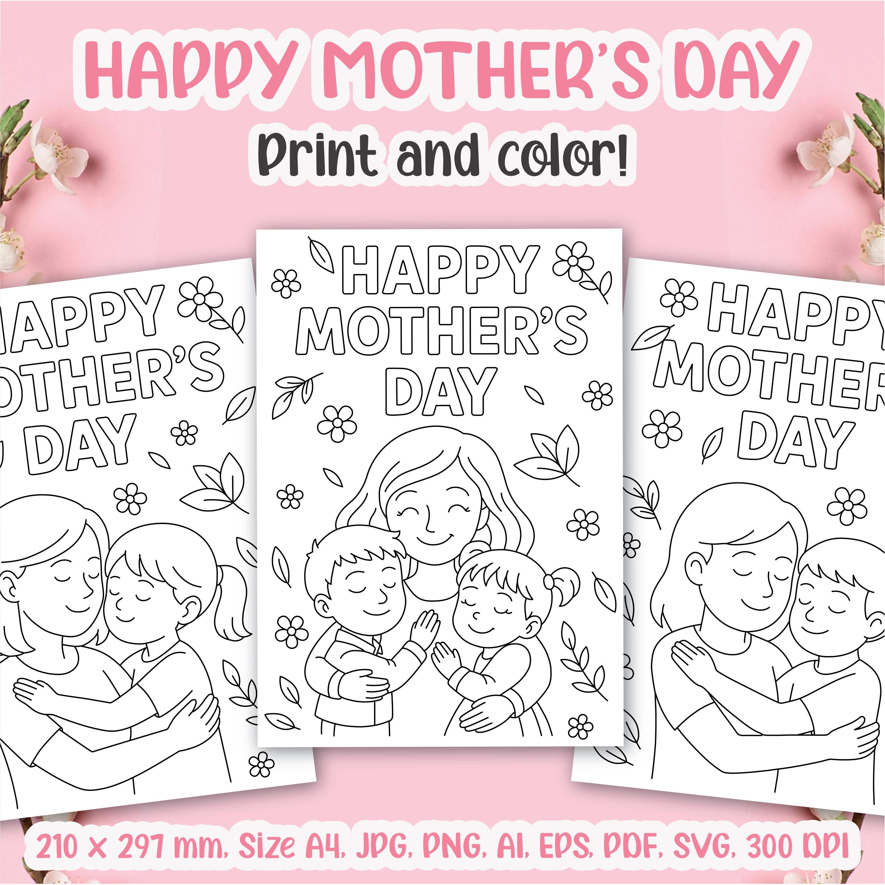 Mother’s Day Coloring Page for Kids | Sunday School Activity | Instant ...