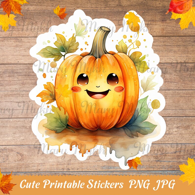 Pumpkin Stickers | Printable Fall Stickers for Planners, Journals ...