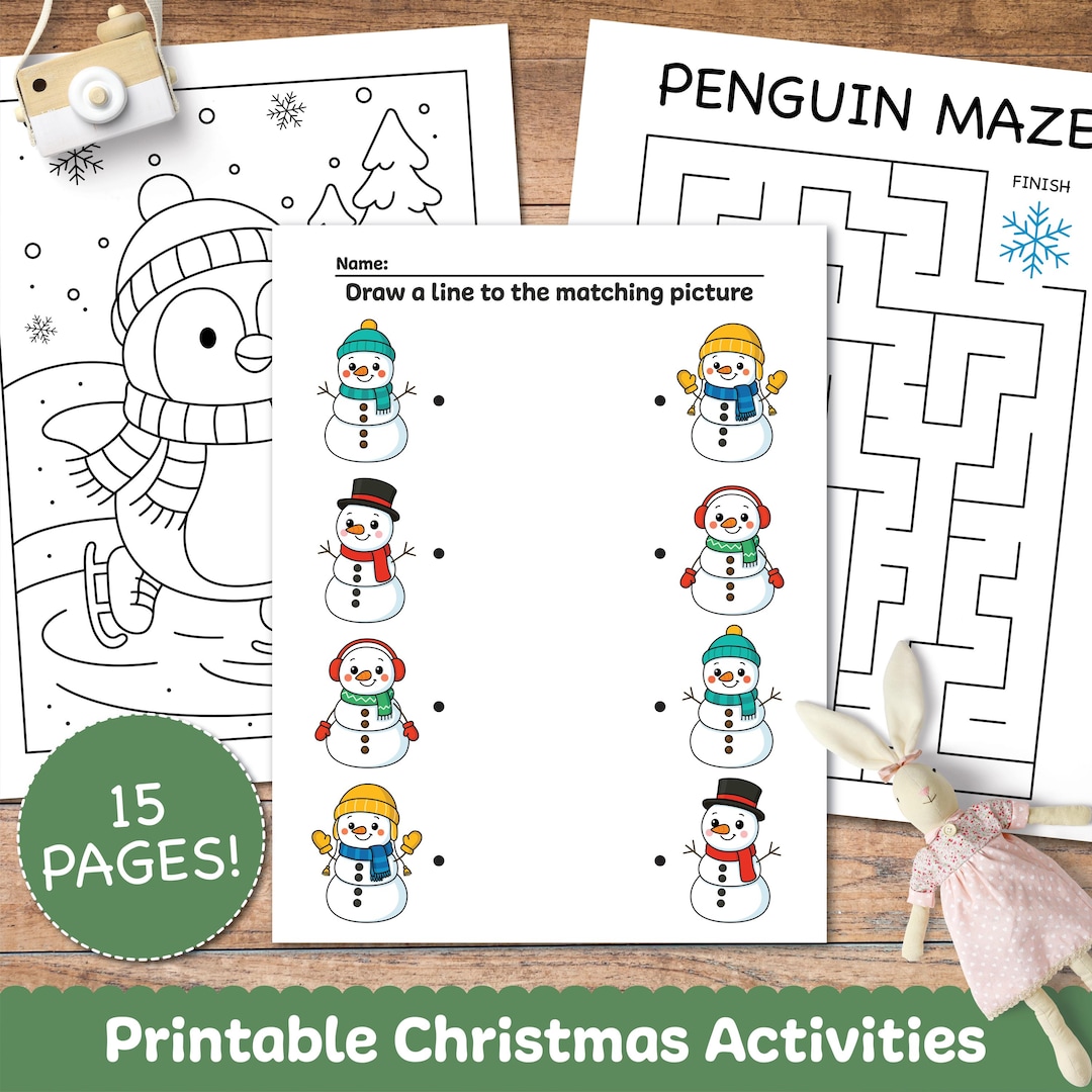 Christmas Activity Preschool, Instant Download, Dot-to-dot Snowman, I ...