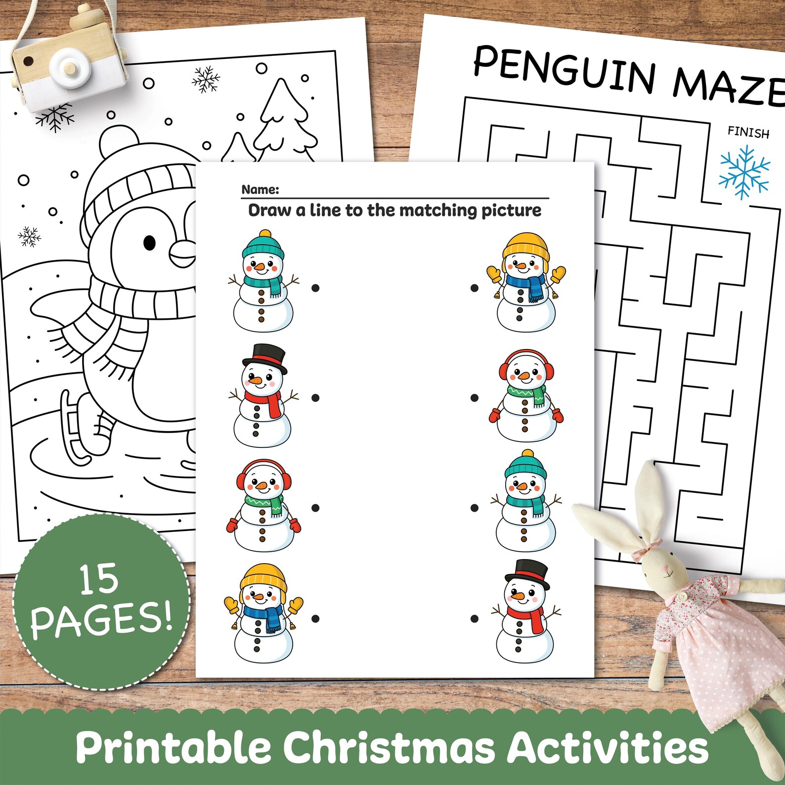 Christmas Activity Preschool, Instant Download, Dot-to-dot Snowman, I ...