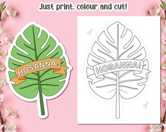 Palm Sunday Craft | Hosanna Coloring Page (digital Download) - Etsy