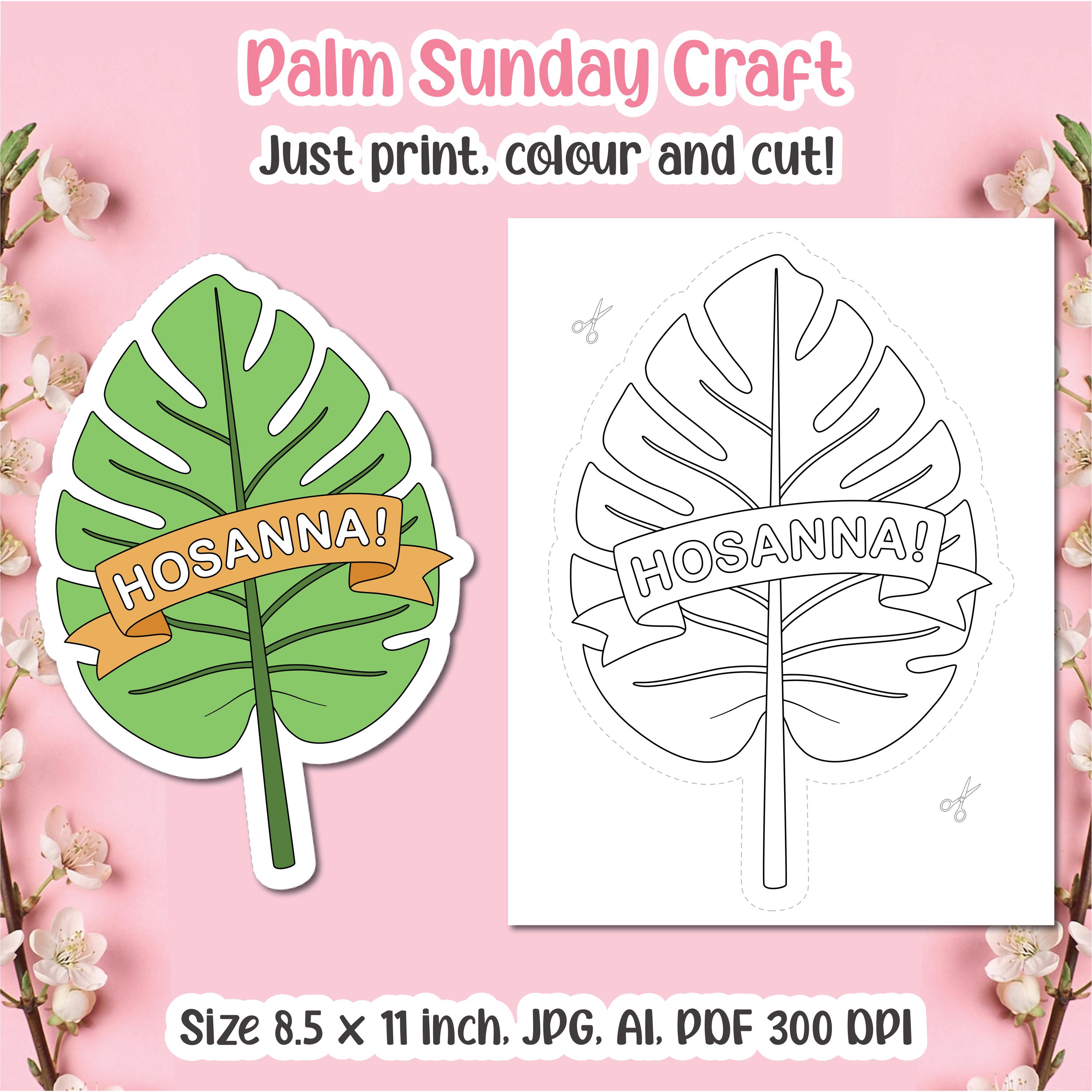 Palm Sunday Craft | Hosanna Coloring Page (digital Download) - Etsy