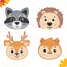 Funny Forest Animals Faces PNG | Cute Woodland Animal Faces | Forest ...