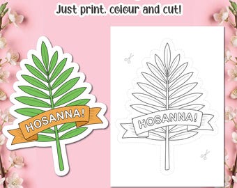 Palm Sunday Craft | Hosanna Coloring Page (digital Download) - Etsy