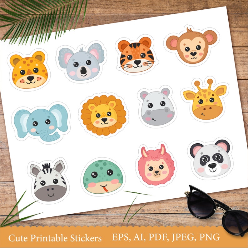 Cute Animal Print and Cut Planner Stickers | Adorable Animal Stickers ...