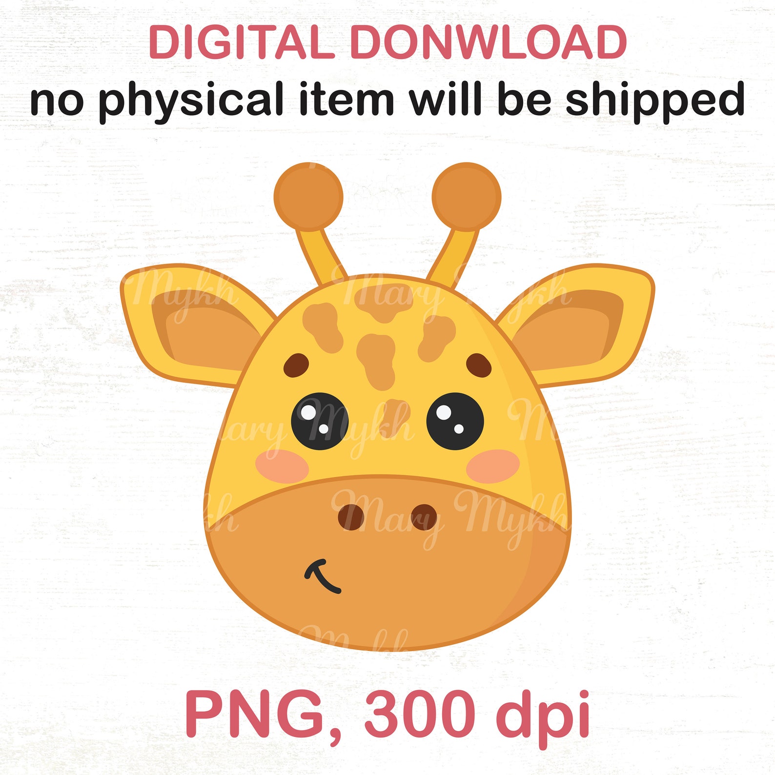 Wild Animal Faces Clipart | Safari Jungle Animal PNG Bundle | Cute ...