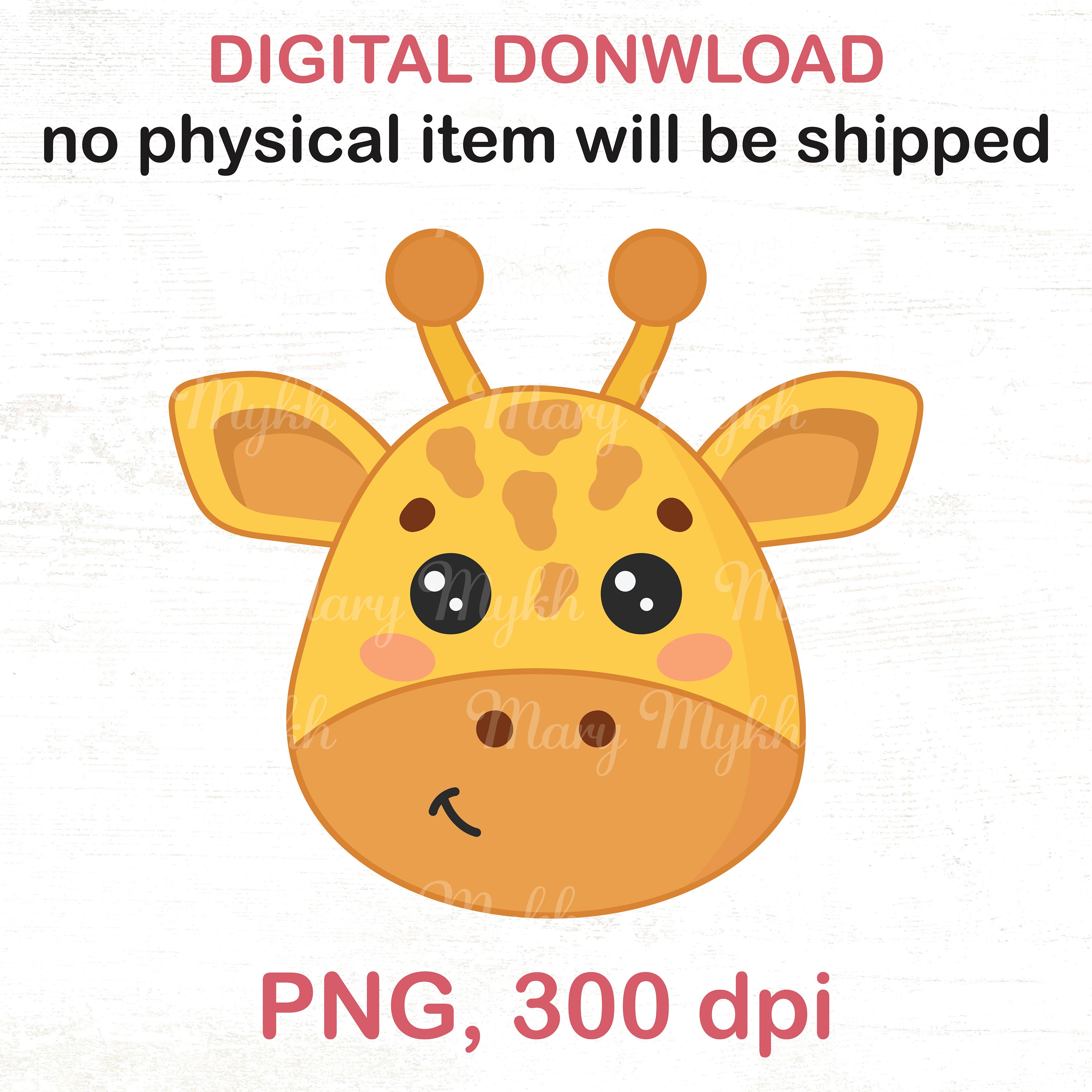 Wild Animal Faces Clipart | Safari Jungle Animal PNG Bundle | Cute ...