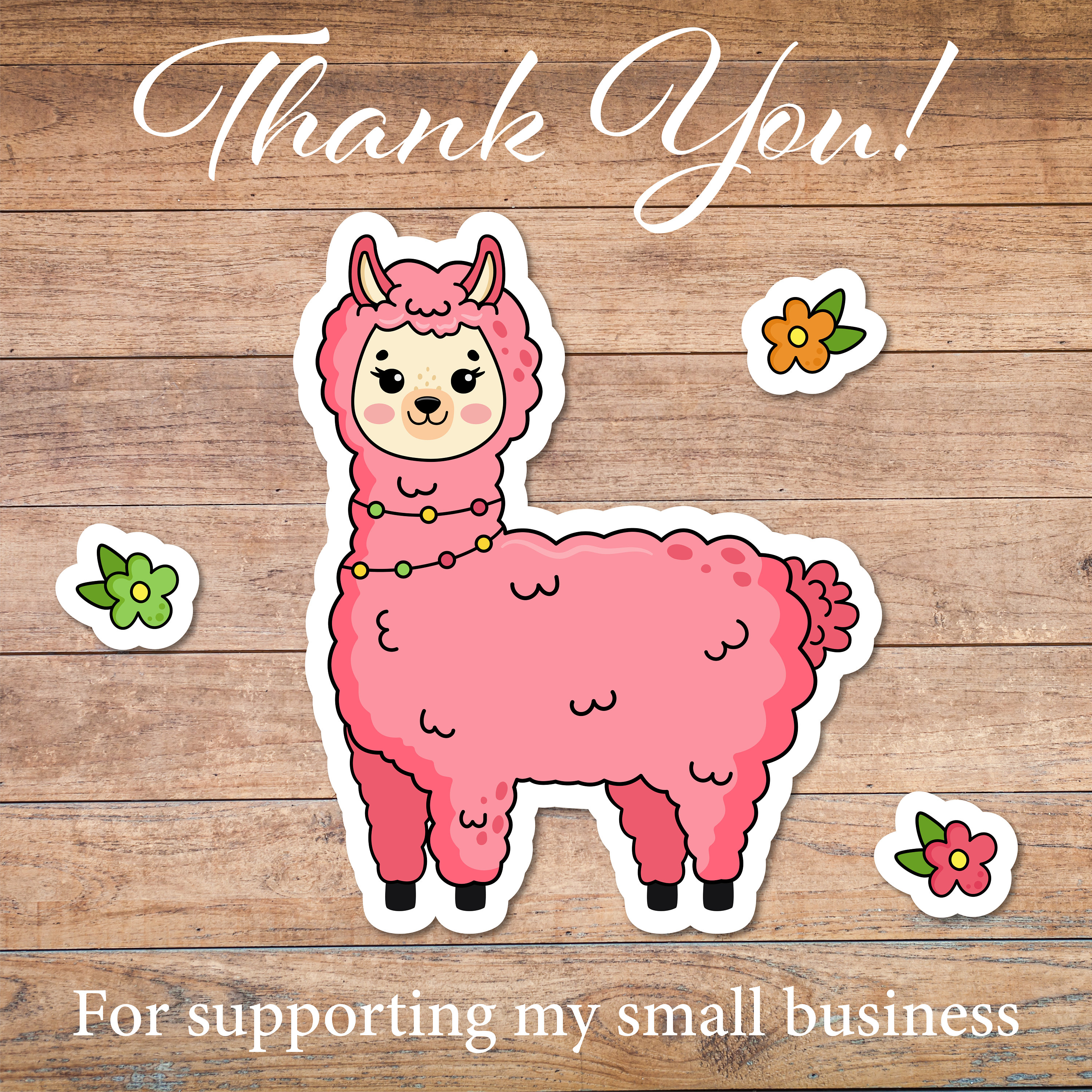 Kawaii Alpaca Printable Stickers PNG | Cute Alpaca Designs for Planners ...