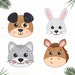Cute Farm Animal Faces Clipart | PNG Bundle for Kids Crafts (digital ...