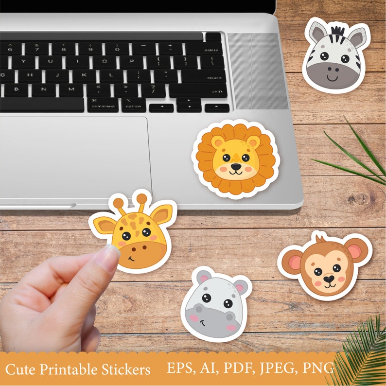 Cute Safari Animal Planner Stickers | Scrapbook & Crafts (digital Files ...