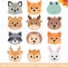 Funny Forest Animals Faces PNG | Cute Woodland Animal Faces | Forest ...