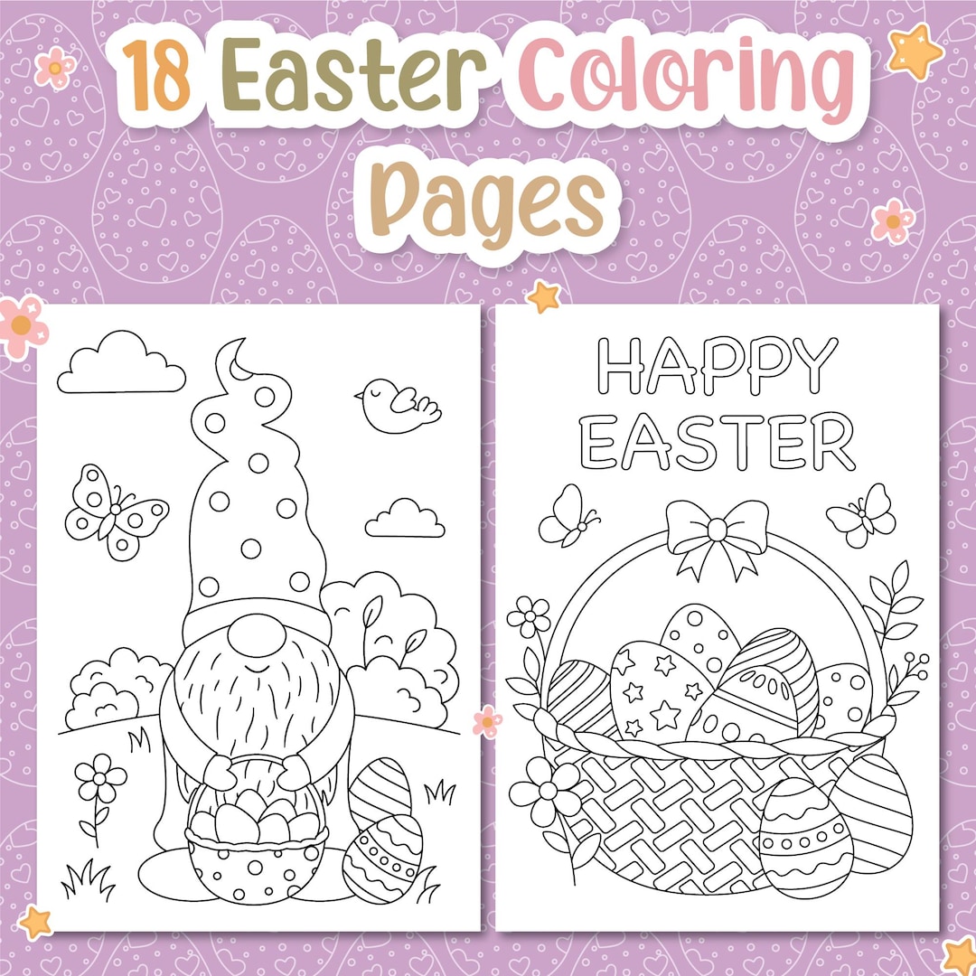 Easter Coloring Pages for Kids - Preschool and Kindergarten Printable ...