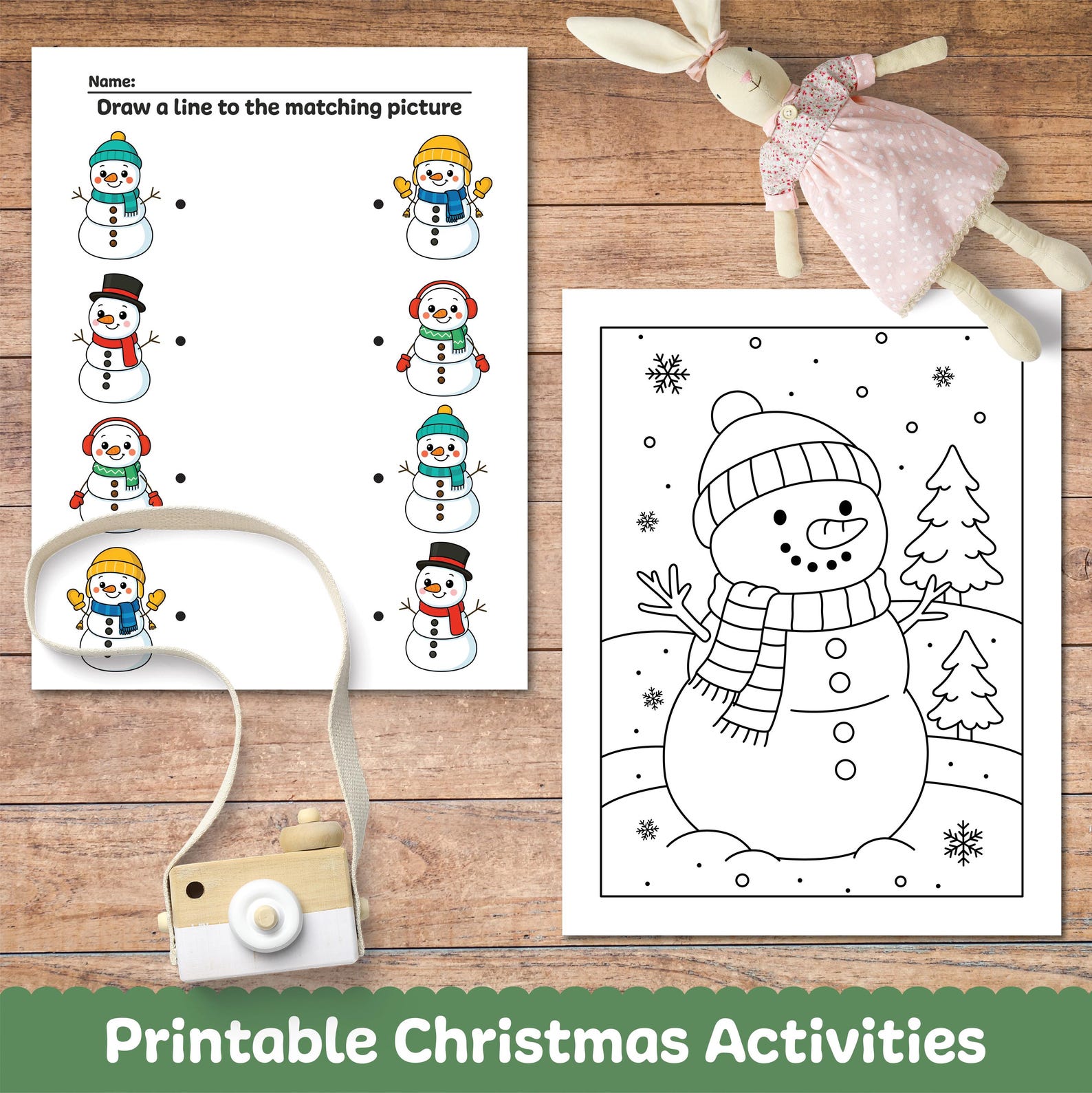 Christmas Activity Preschool, Instant Download, Dot-to-dot Snowman, I ...