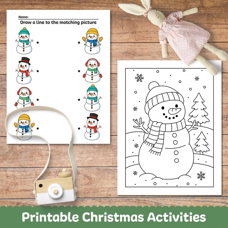 Christmas Activity Preschool, Instant Download, Dot-to-dot Snowman, I ...