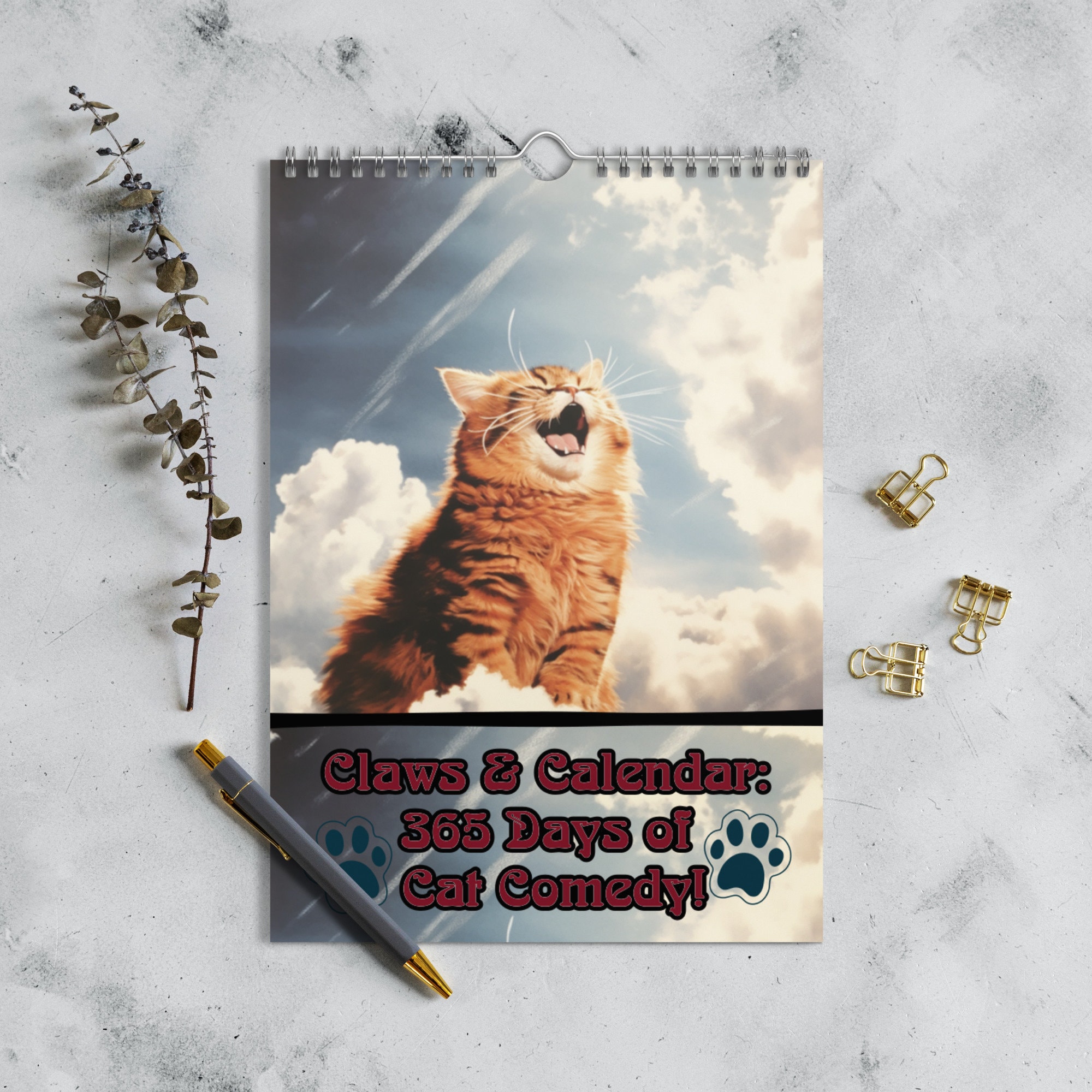 Funny Cat Wall Calendar 2024 - Etsy