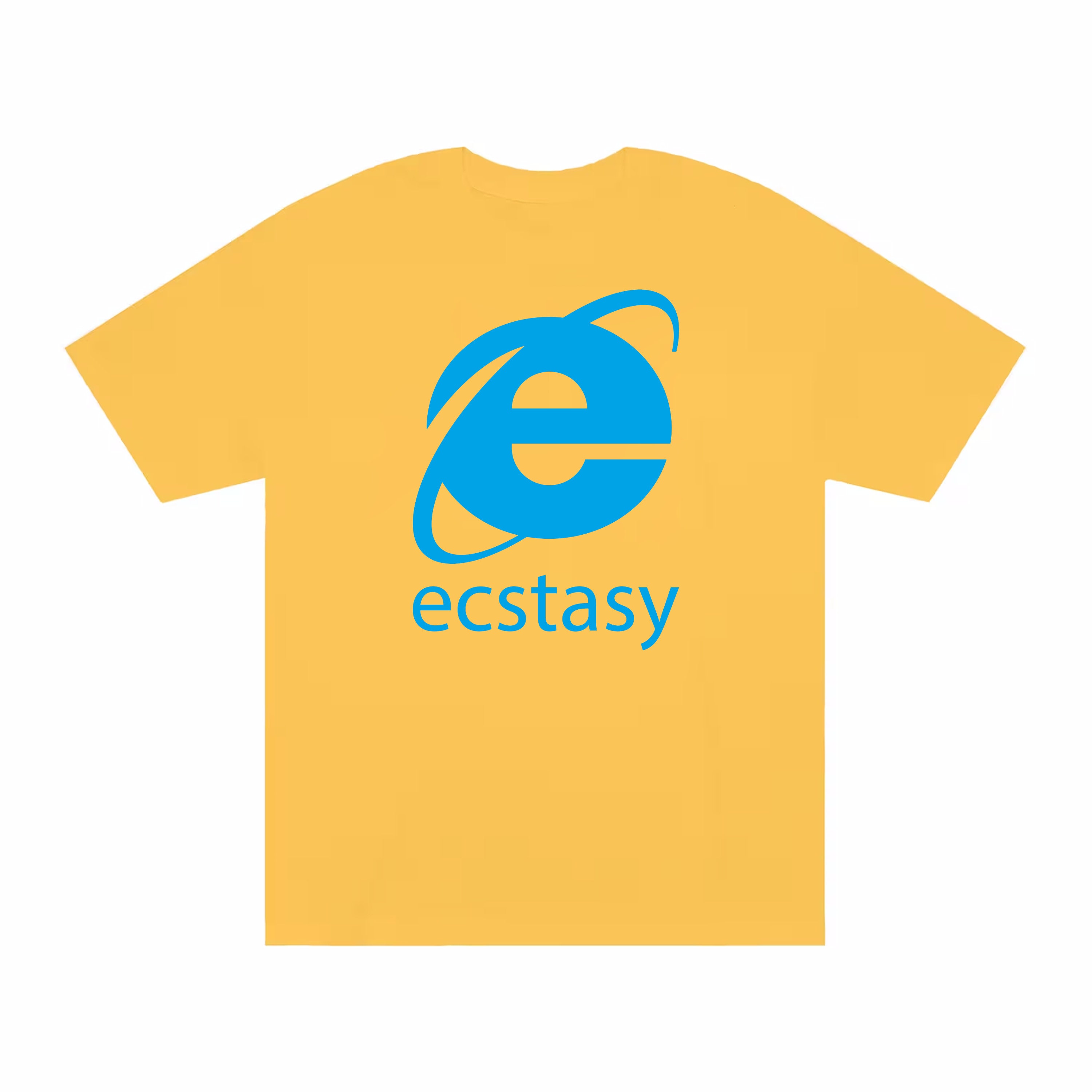 Ecstasy Internet Explorer 90s 2000s Funny Y2K Vaporwave Yung Lean Tee ...